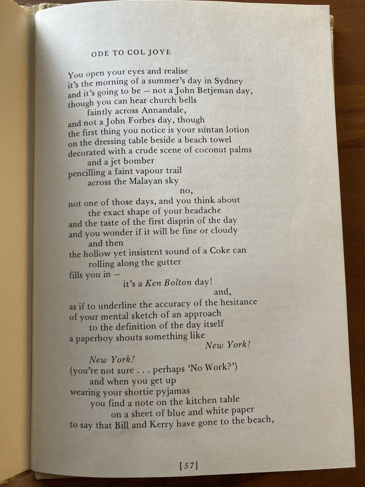 Ode to Col Joye – Poetry Says