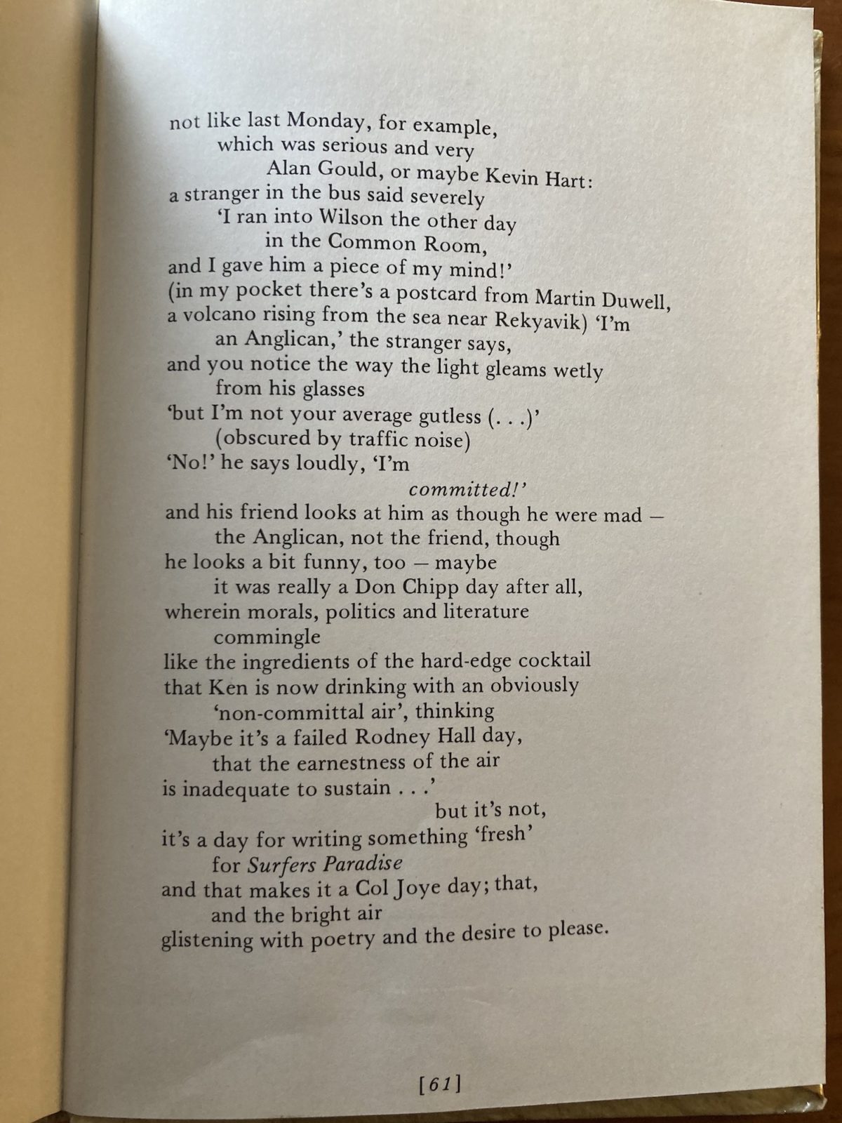 Ode to Col Joye – Poetry Says